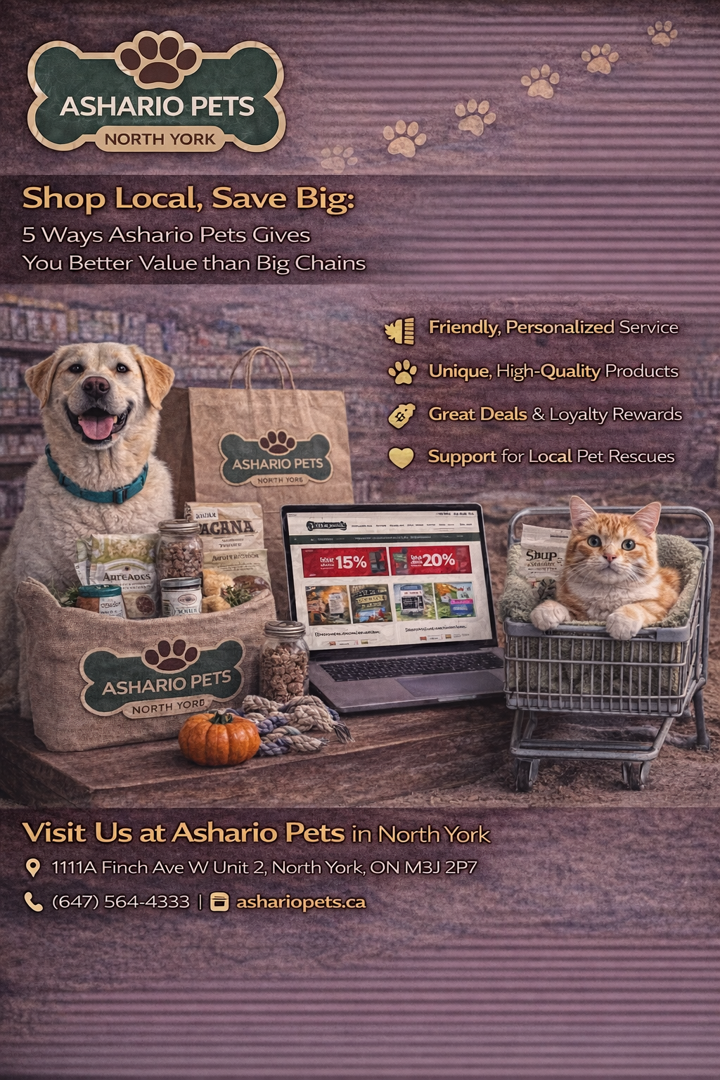 Shop Local & Save Big on Pet Supplies | Ashario Pets North York ...