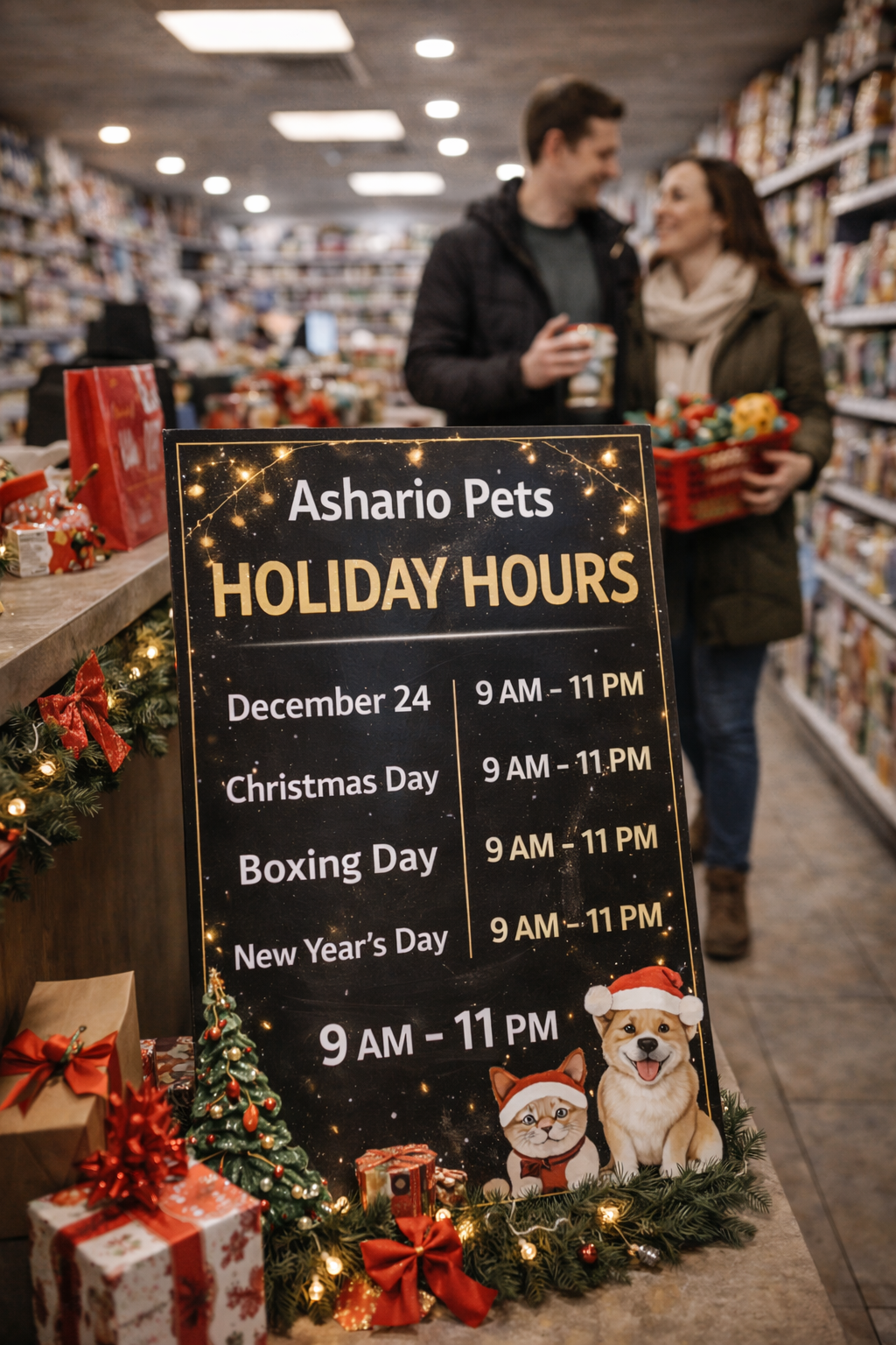 Pet Store Holiday Hours in Toronto | Ashario Pets Open 365 Days (9 AM ...