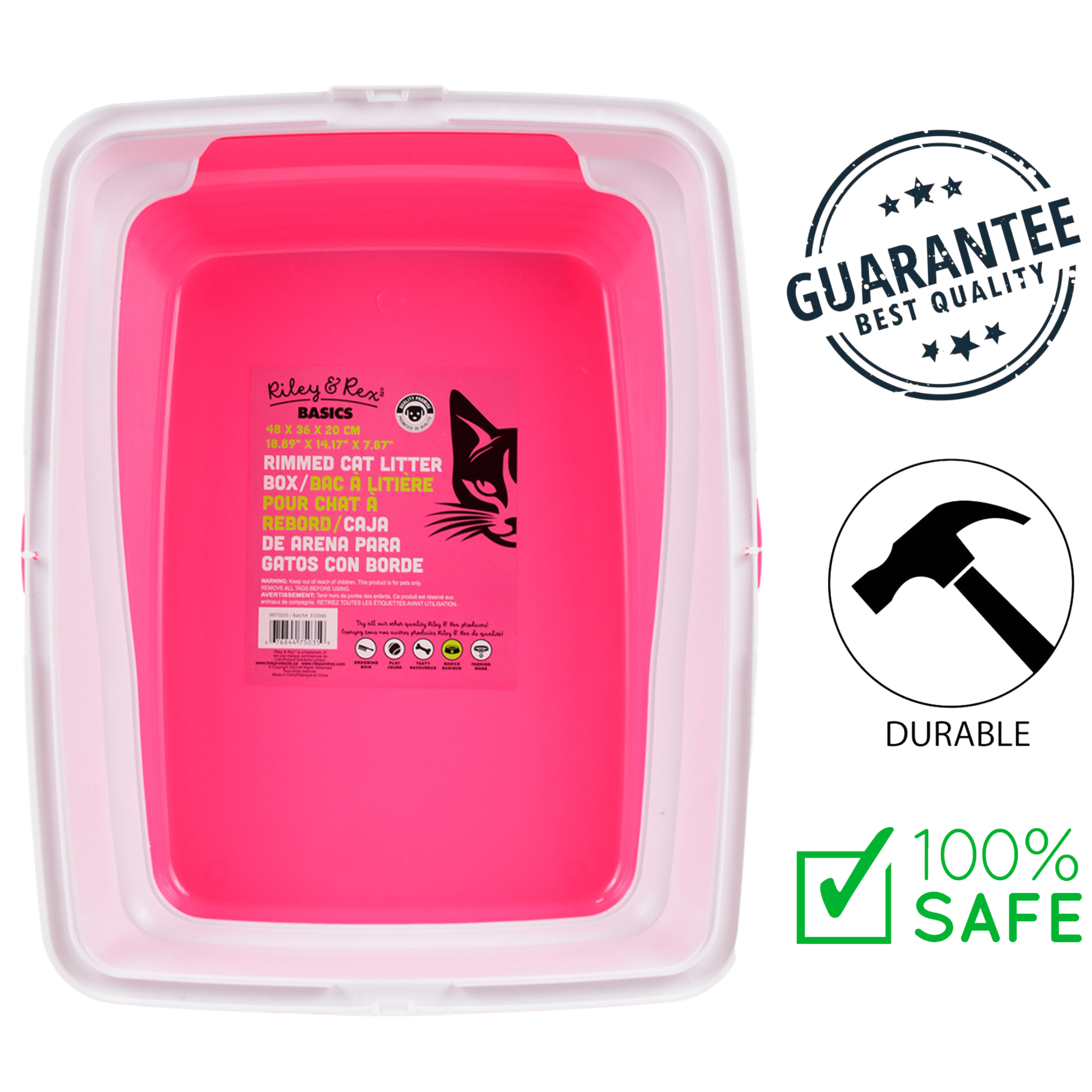 Riley & Rex - Rimmed Cat Litter Box – AsharioPets